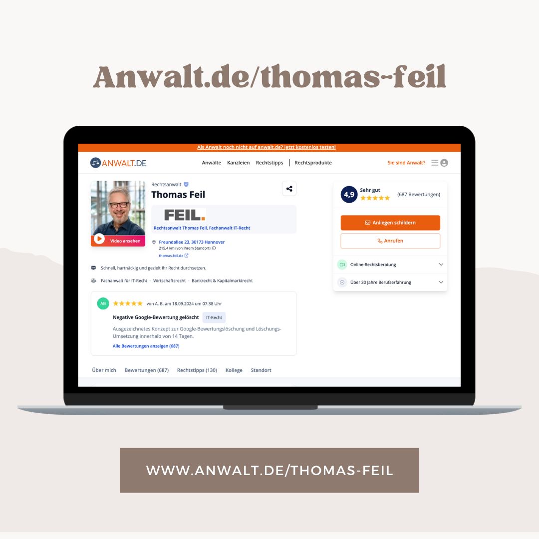 Thomas Feil: Rechtliche Hilfe, wenn es darauf ankommt